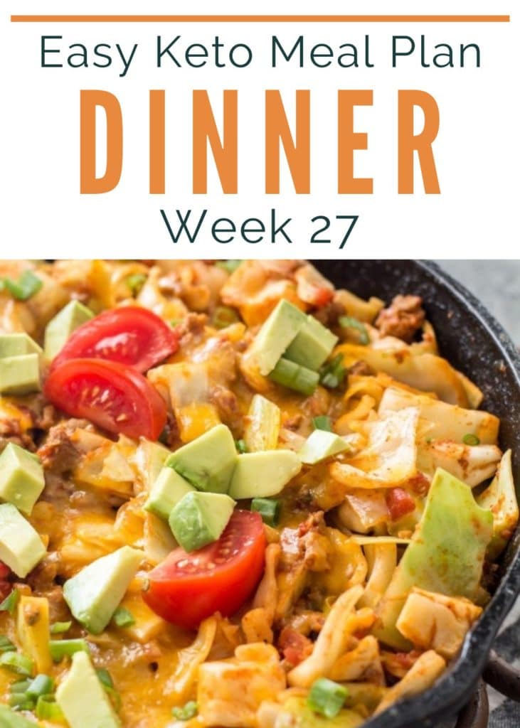 Easy Keto Meal Plan with Printable Grocery List (Week 27) - The Best ...