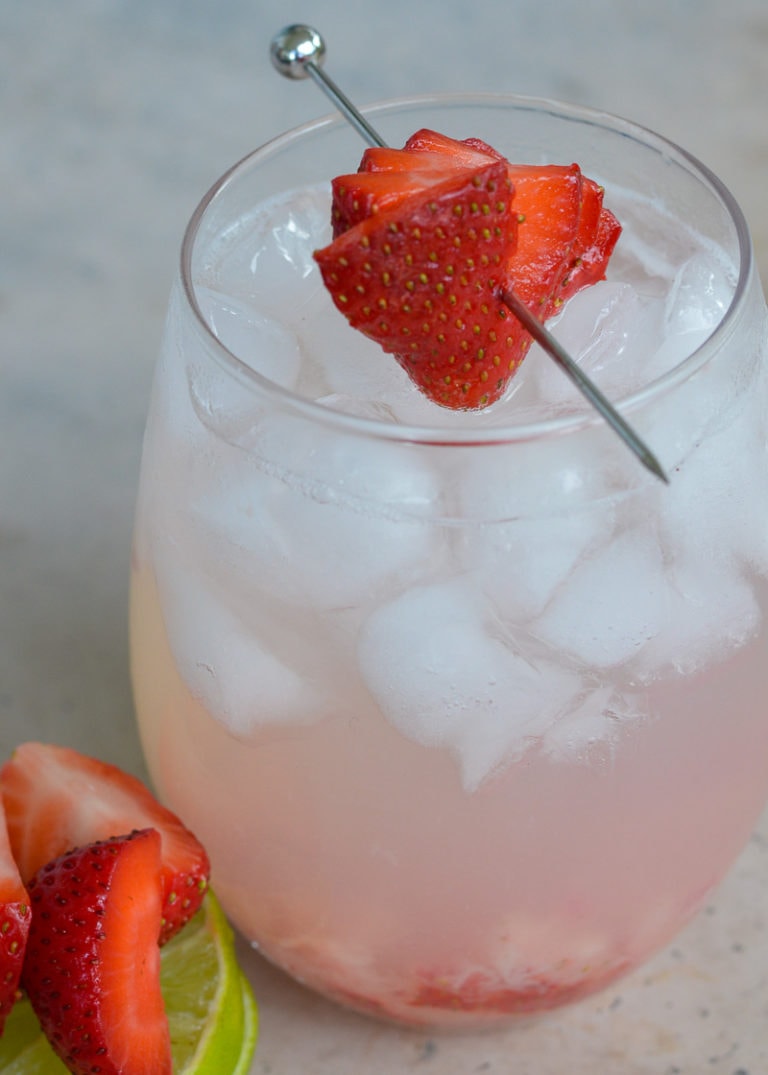 Sugar Free Strawberry Rose Limeade - The Best Keto Recipes