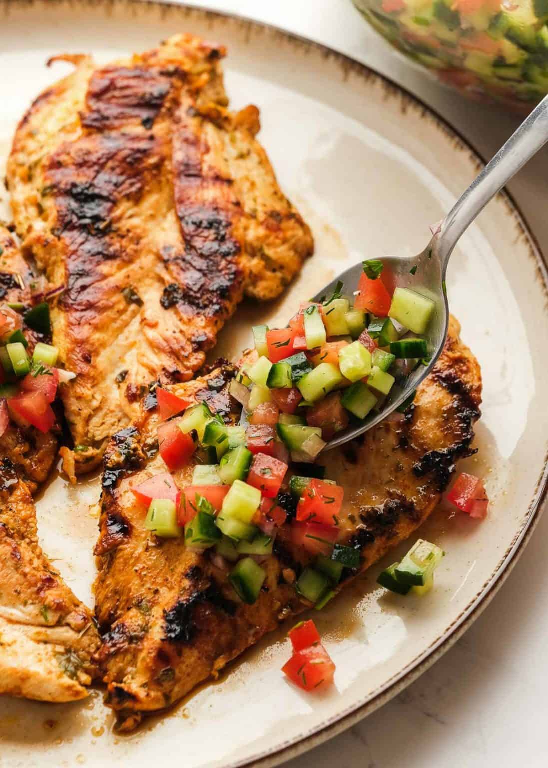 Greek Chicken with Cucumber Salsa - The Best Keto Recipes